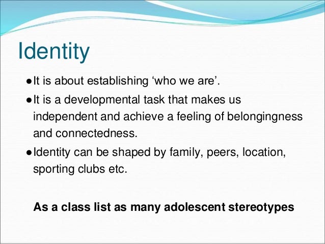 Identity & relationships (presentation)