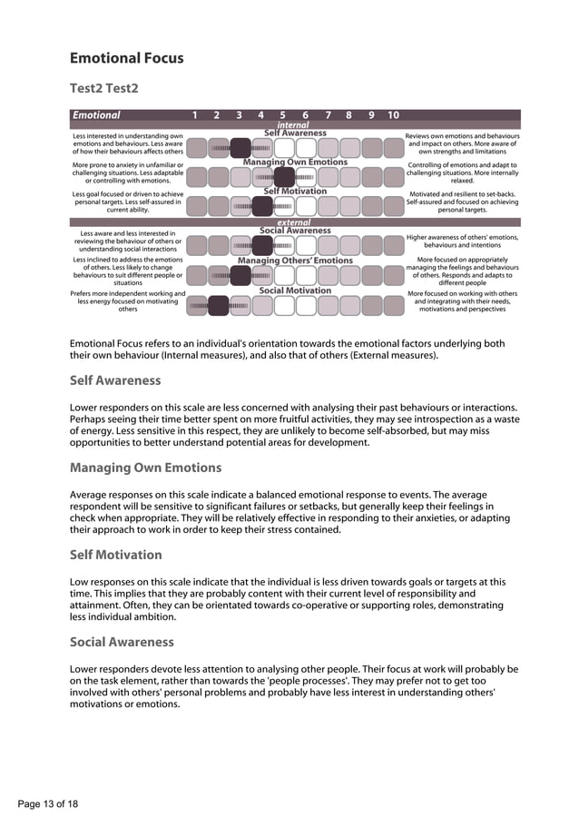 Identity Self-Perception Business Personality Questionnaire Feedback ...