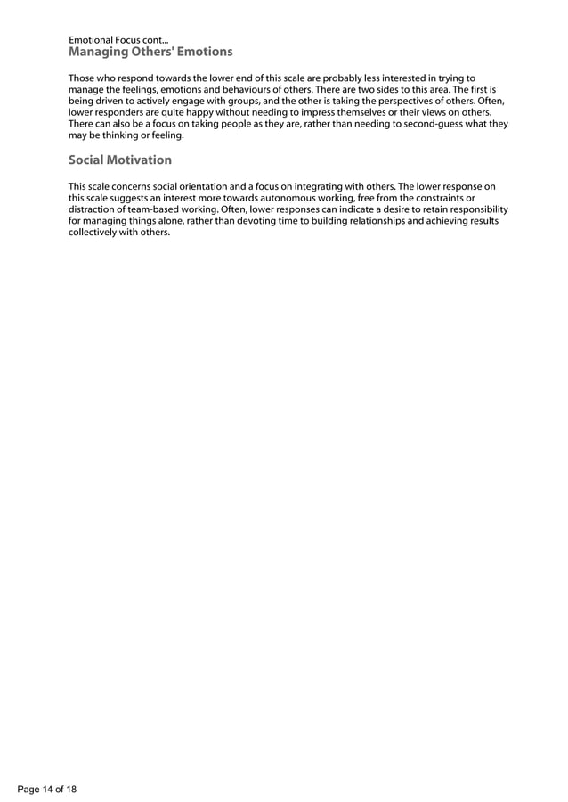 Identity Self-Perception Business Personality Questionnaire Feedback ...