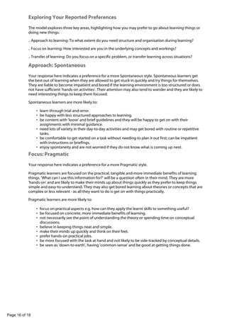 Identity Self-Perception Business Personality Questionnaire Feedback ...