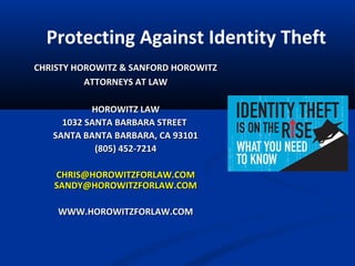 Identity theft- Horowitz Law | PPT