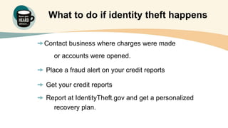 IdentityTheft by federal trade comission | PPT