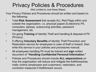 Identity Theft Red Flags Rule for Business | PPT | Financial Regulation ...