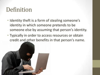 Identity thefts | PPTX