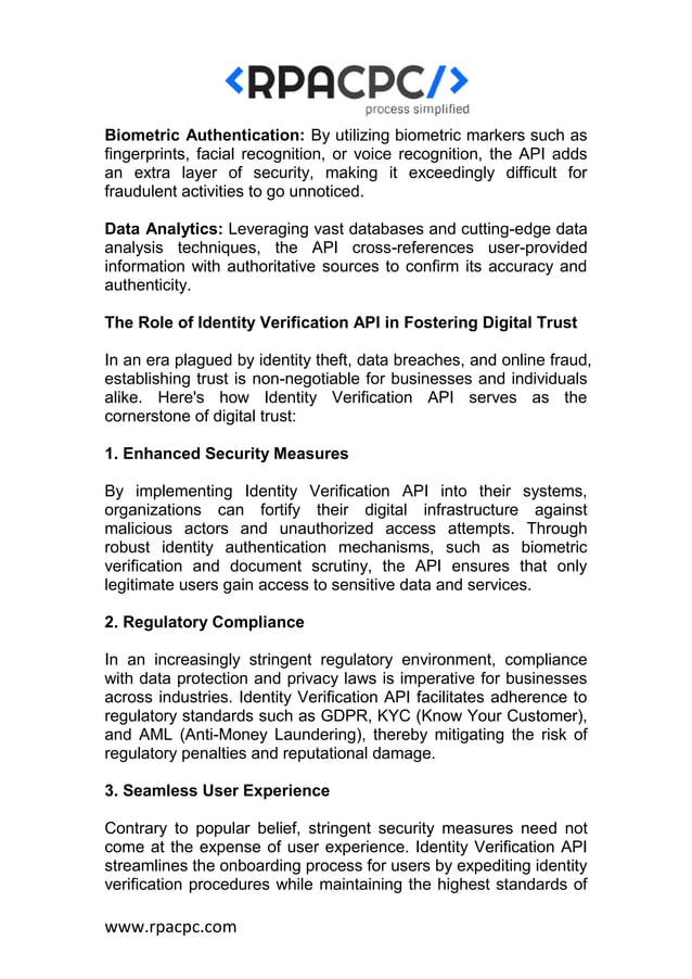 Identity Verification Api The Cornerstone Of Digital Trustdocx 