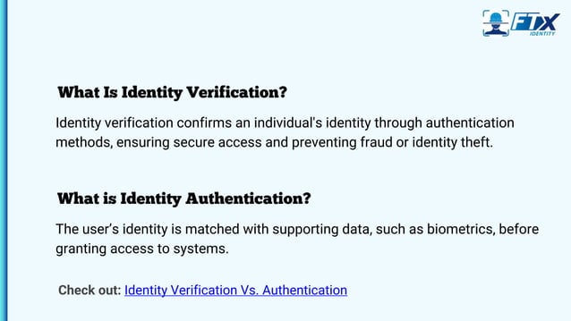 Identity Verification vs. Authentication: Key Differences | PPTX