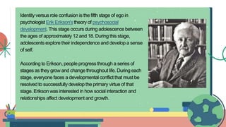 Identity vs Confusion & James Marcia's Identity Development.pptx