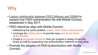 Integration of FIDO and Mobile Connect to deliver authentication ...