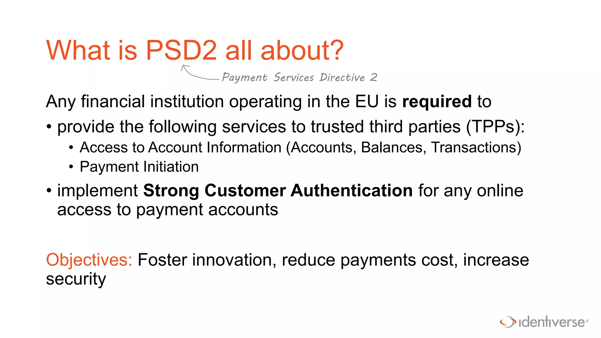 Identiverse: PSD2, Open Banking, and Technical Interoperability | PPT