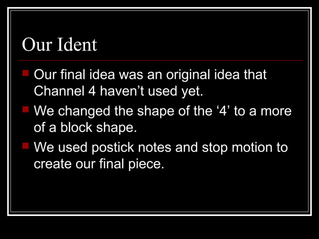 Ident presentation | PPT