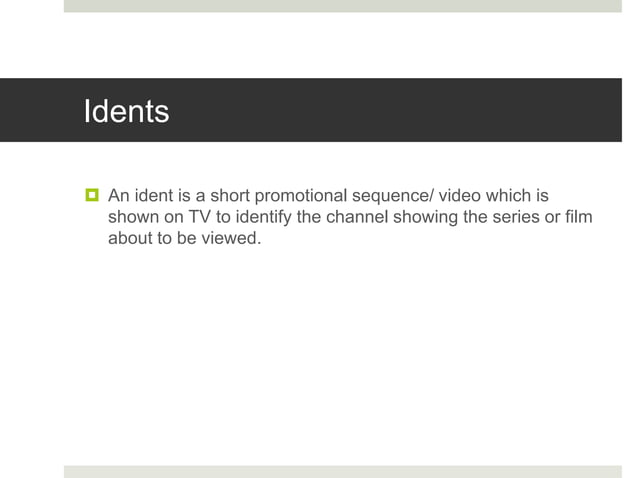 Idents | PPT
