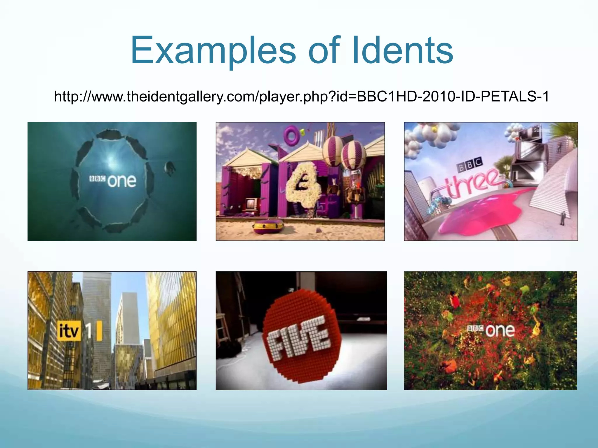 Idents slideshow 1-1 | PPTX | History | Genres