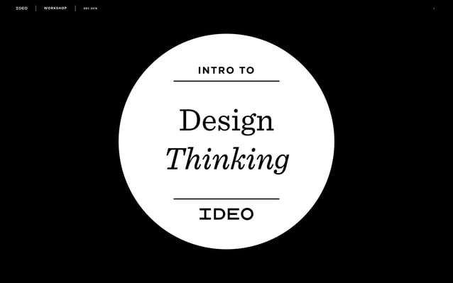 IDEO - Design thinking workshop 2016 | PDF