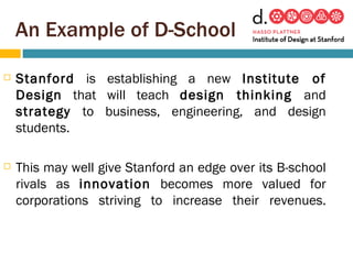 IDEO D-SCHOOL FROM B-school to d-school | PPT