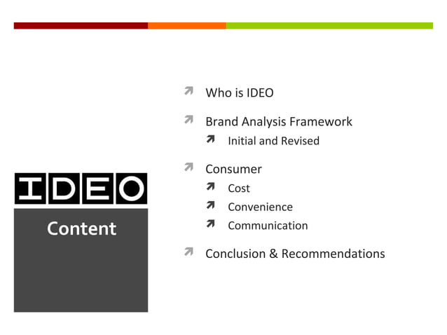 Ideo brand analysis | PPT