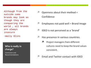 Ideo brand analysis | PPT