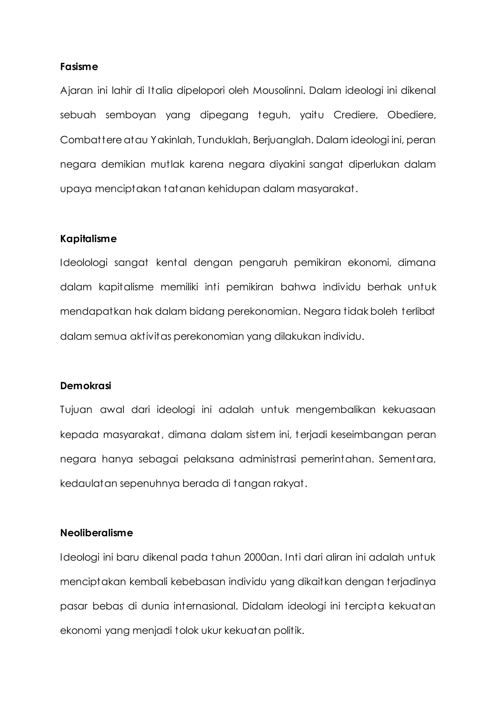 Ideologi dan jenis | DOCX