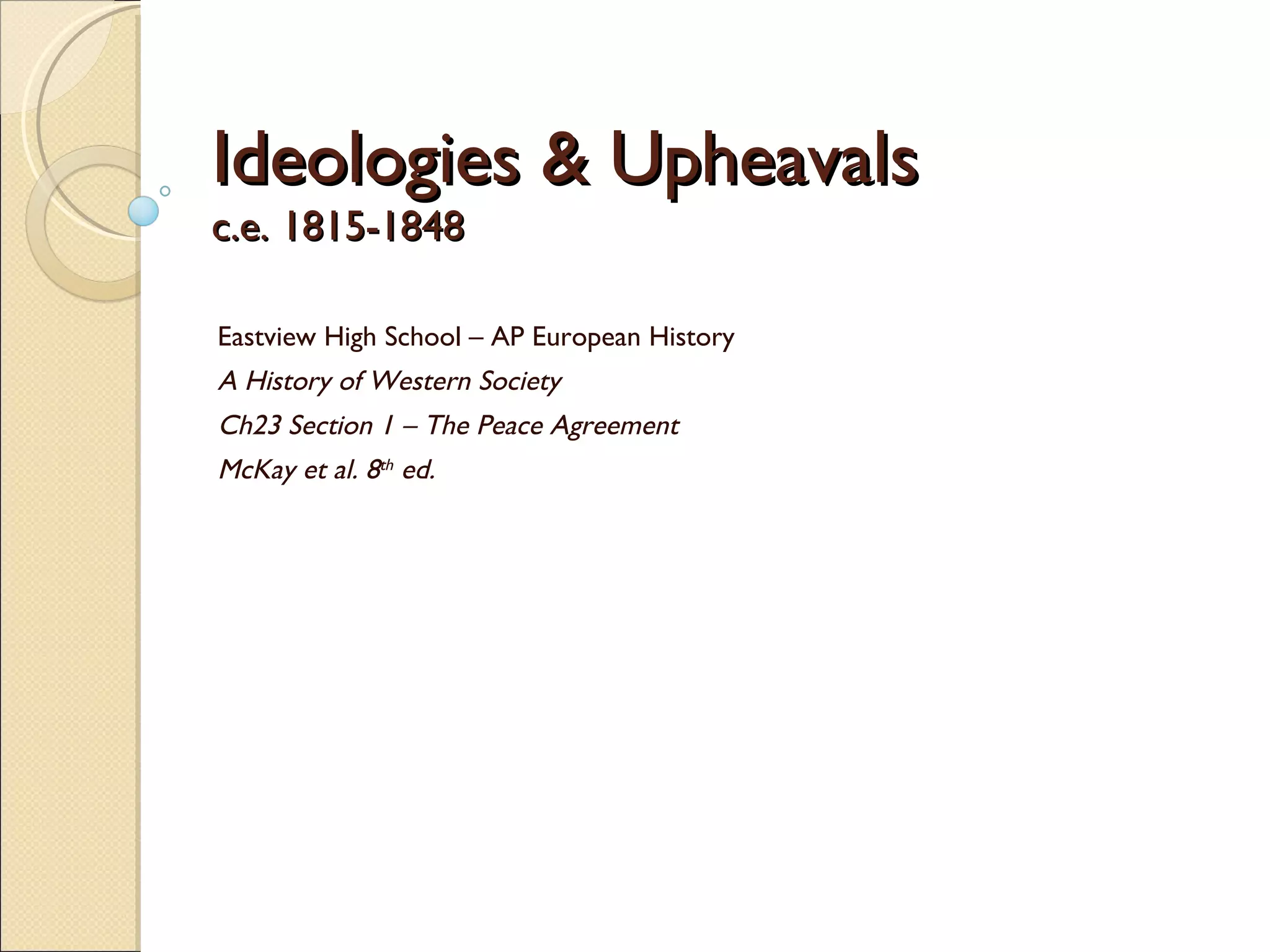 Ideologies & Upheavals Section 1 V2008 | PPT | Europe Travel | Travel ...