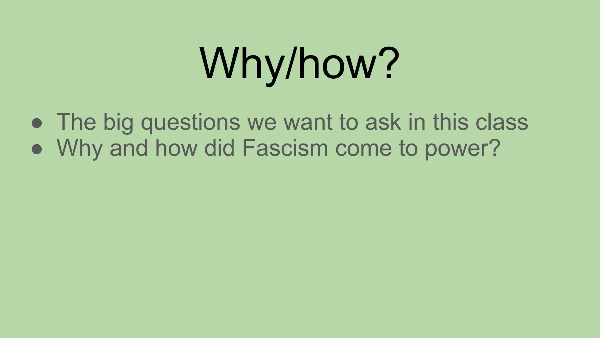 Fascism and Ideologies of the last two hundred years | PPTX