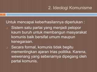 Ideologi politik komunis. | PPTX