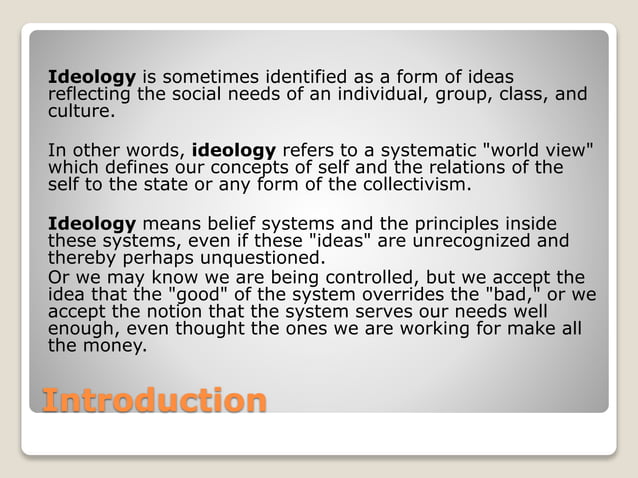 Ideology | PPT
