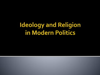 Ideology and Religion | PPT