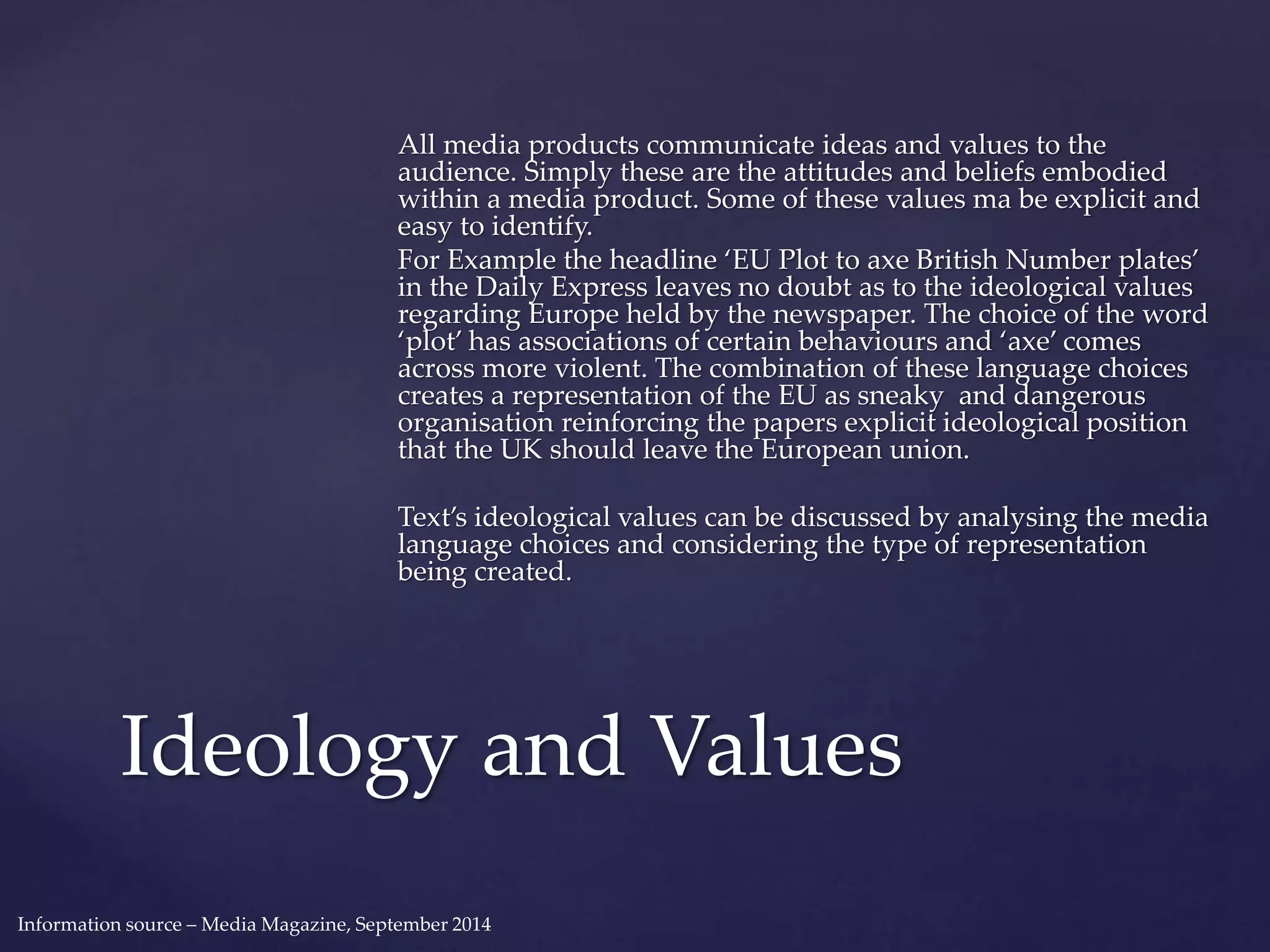 Ideology and values | PPTX