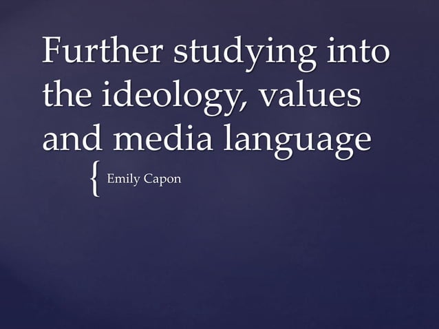 Ideology and values | PPT