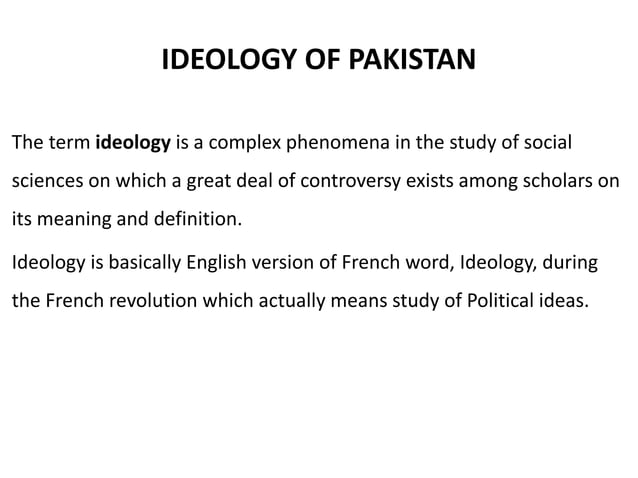 Ideology & creation of pakistan english and urdu | PPTX | Islam ...