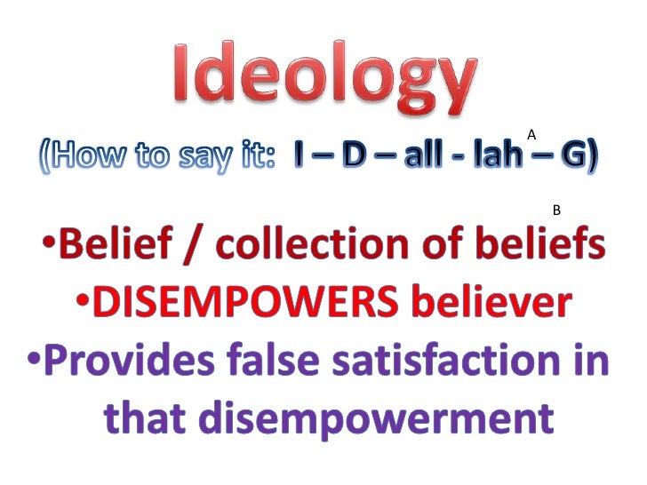 Introduction to the concept of an ideology