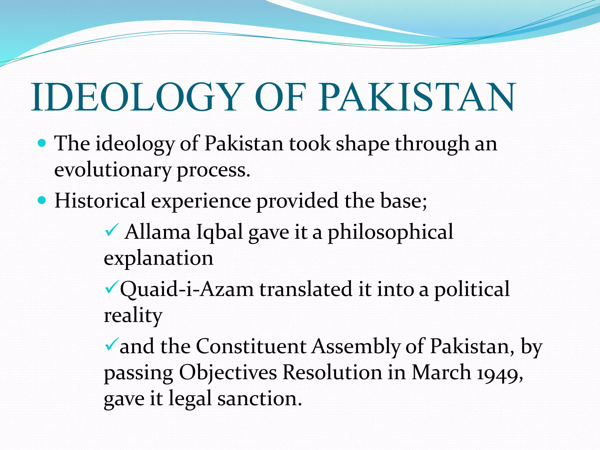 Ideology of pakistan | PPTX