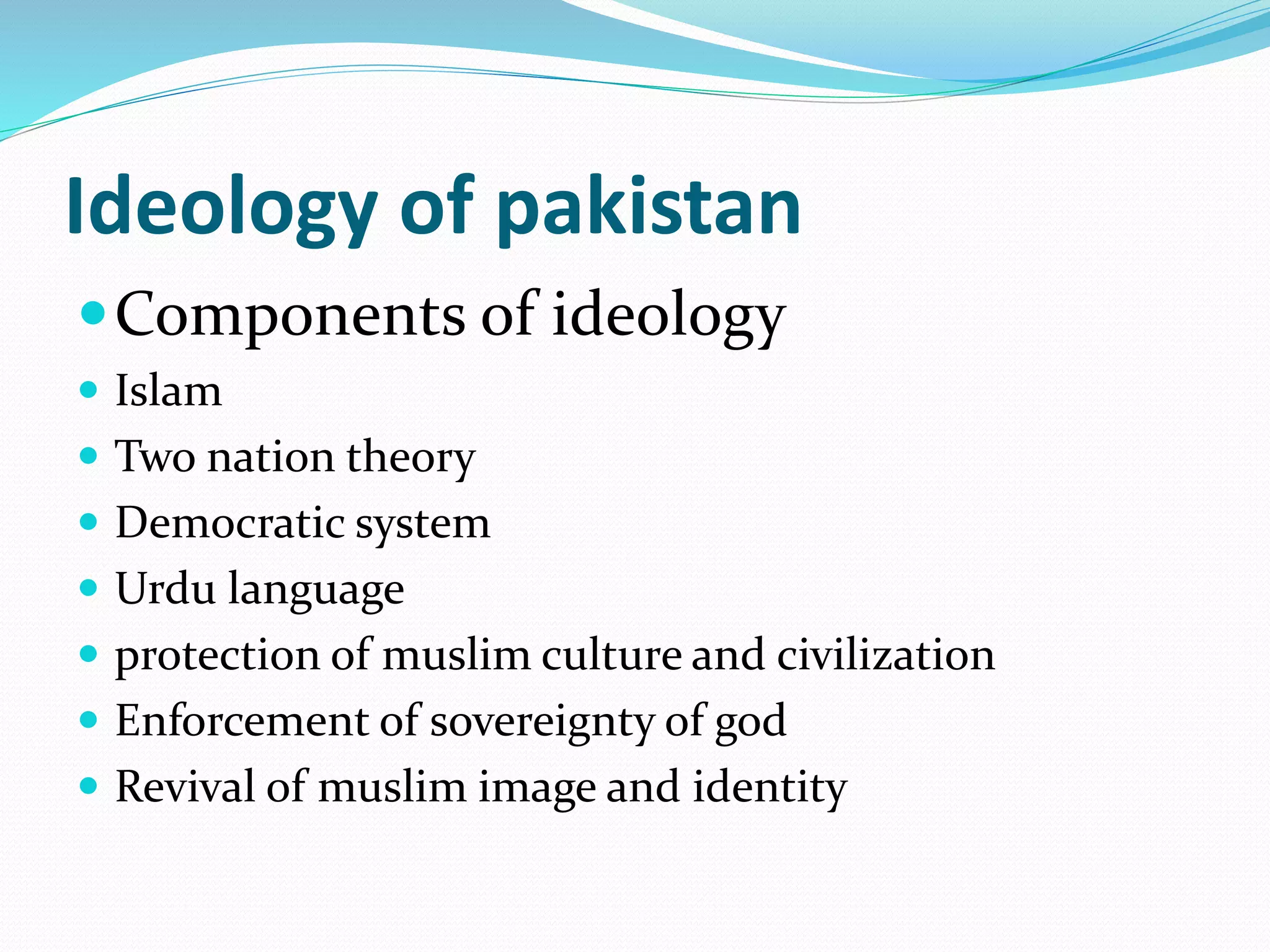 Ideology of pakistan | PPTX