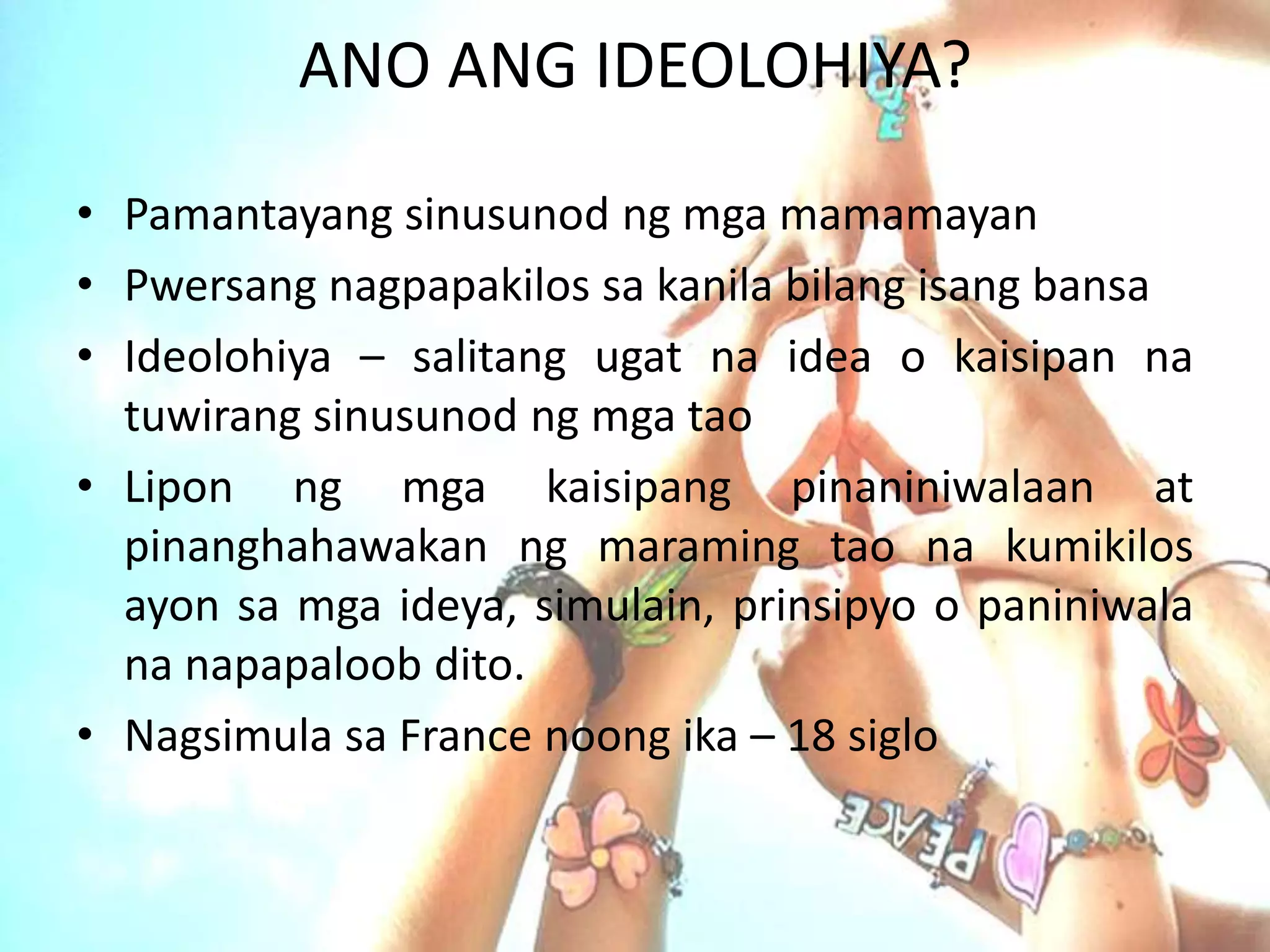 Ideolohiya | PPTX
