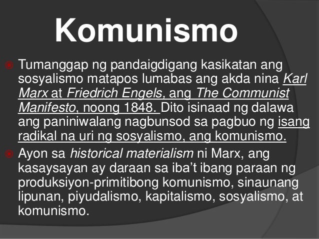 Ano Ang Kahulugan Ng Salitang Komunismo Ano Ang Kahulugan Ng Salitang Komunismo