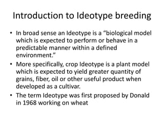 Ideotype breeding | PPTX