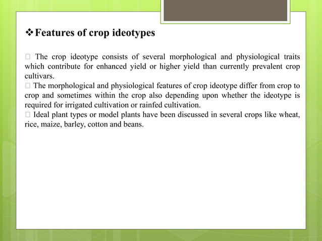 Ideotype concept and climate resilient crop varieties for future- Wheat ...