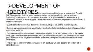 Ideotype concept on cereal crops | PPT