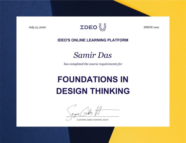 IDEO U Foundations of Design Thinking Certificate | PPT