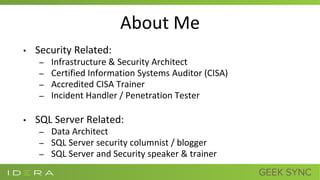 Geek Sync | Meeting Security Benchmarks and Compliance with Microsoft SQL Server - K. Brian ...