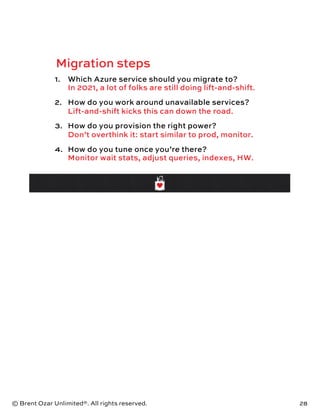 Geek Sync | Planning a SQL Server to Azure Migration in 2021 - Brent ...