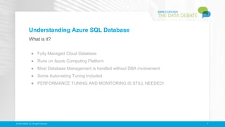 Idera live 2021: Performance Tuning Azure SQL Database by Monica ...