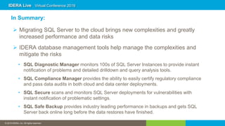 IDERA Live | Mitigating Data Risks from Cloud to Ground | PPTX