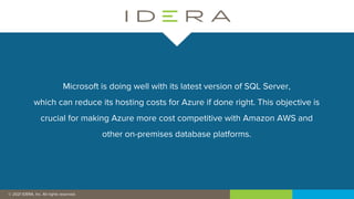 Benefits of SQL Server 2017 and 2019 | IDERA | PPT