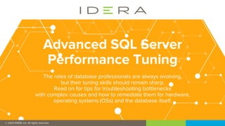 Advanced SQL Server Performance Tuning | IDERA | PPT