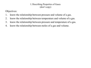 notes 13-1 - I Describing Properties Of Gases | PPTX