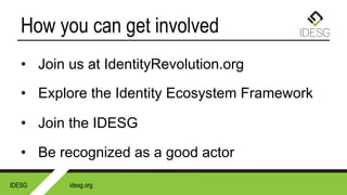 Identity Ecosystem Framework: Establishing rules of the road for ...