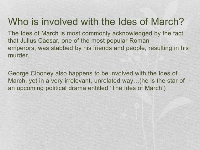 Ides of march | PPTX