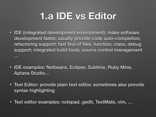 IDE, Terminal and SCM to work with Ruby on Rails | PDF