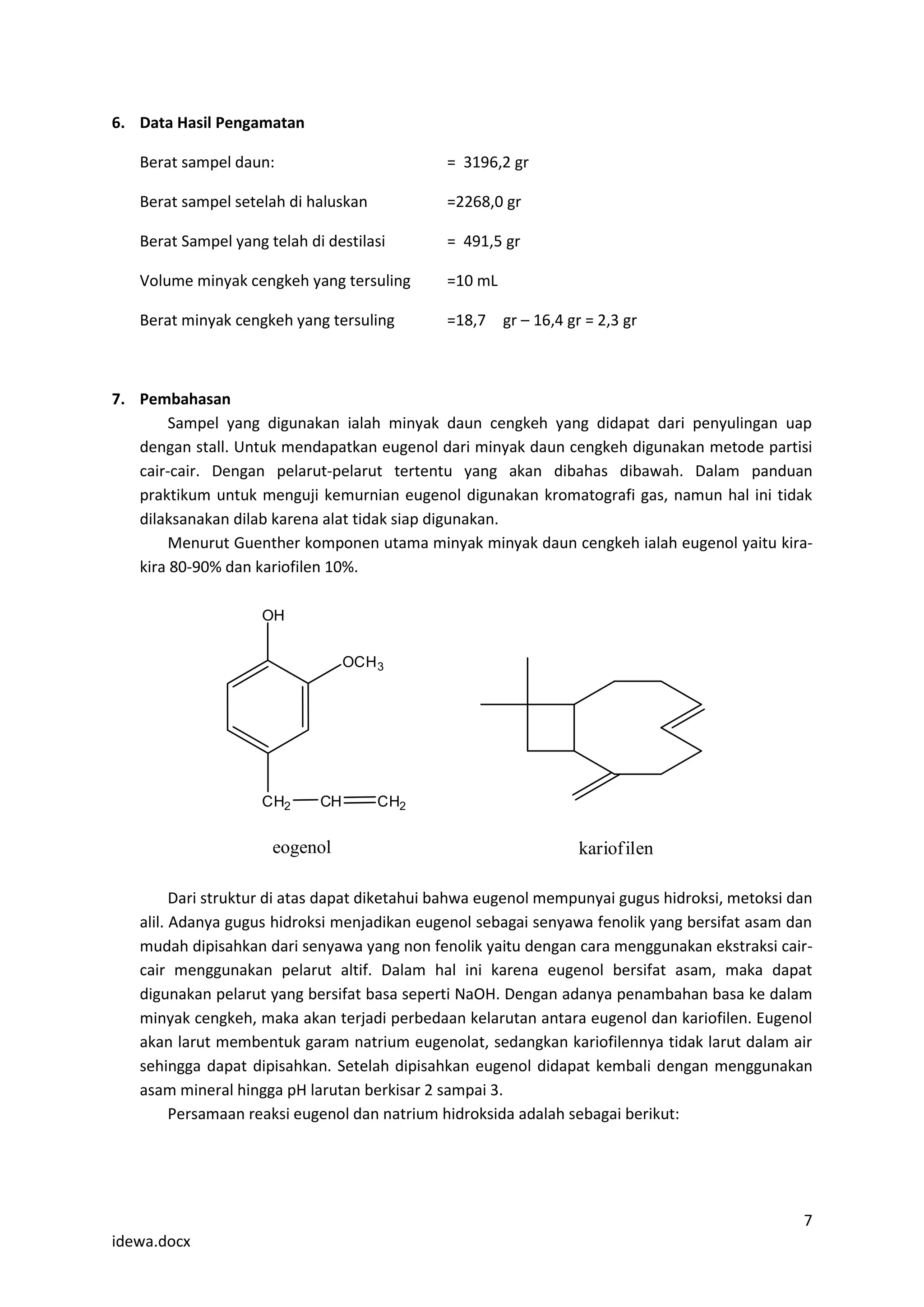 Laporan Praktikum Kimia Organik 2 | DOCX
