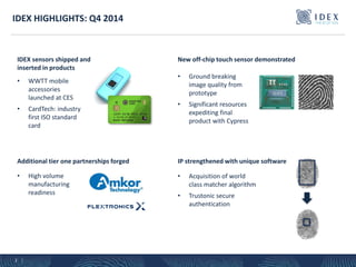 IDEX Q4 2014 Business Update Presentation | PDF